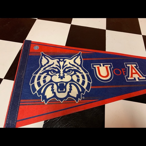 Other | Vtg 8s90s University Of Arizona Wildcat Pennant | Poshmark